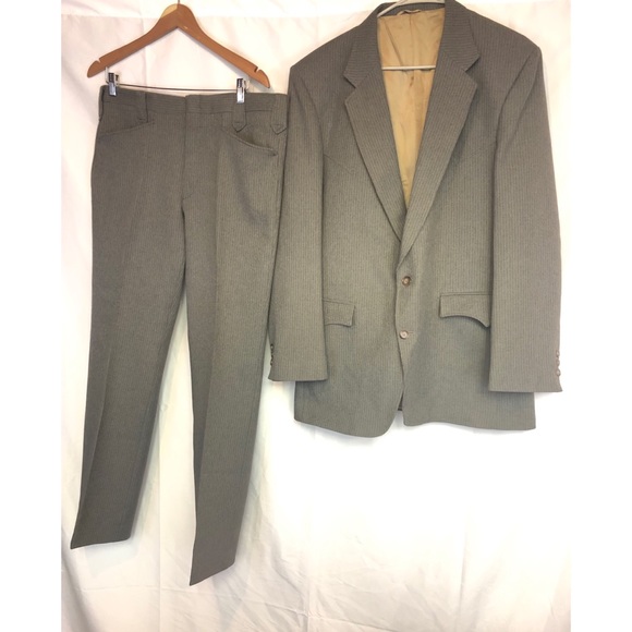 Circle S | Suits & Blazers | Circle S 42l Gray Vtg Pinstripe Western ...